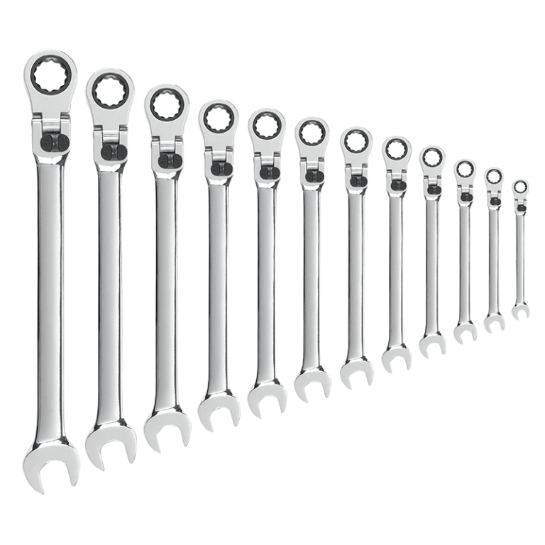 Gearwrench 12 Piece Metric Extra Long Flex Head Ratchet Spanner Set ...